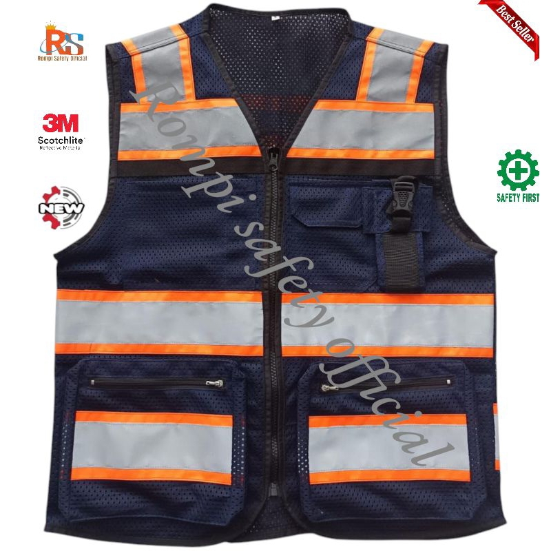 Jual ROMPI SAFETY BAHAN JARING / SAFETY VEST CUSTOM / ROMPI SAFETY ...