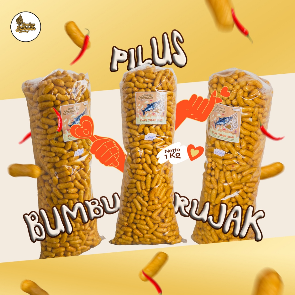 Jual 1kg - Pilus Bumbu Rujak Pedas Manis Cemilan Sichinta (1 Ball ...
