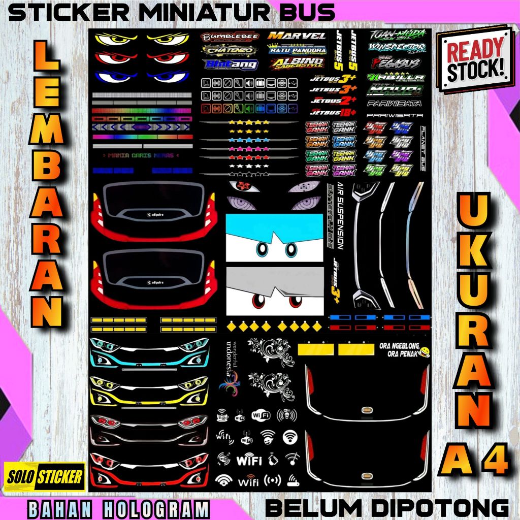 Jual Sticker Miniatur Bus Aksesoris Lampu Bus Basuri | Shopee Indonesia