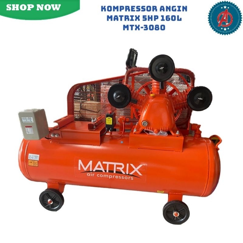 Jual Kompresor Angin Matrix 5HP 160 liter Mtx-3080/Air Compressor 5HP ...