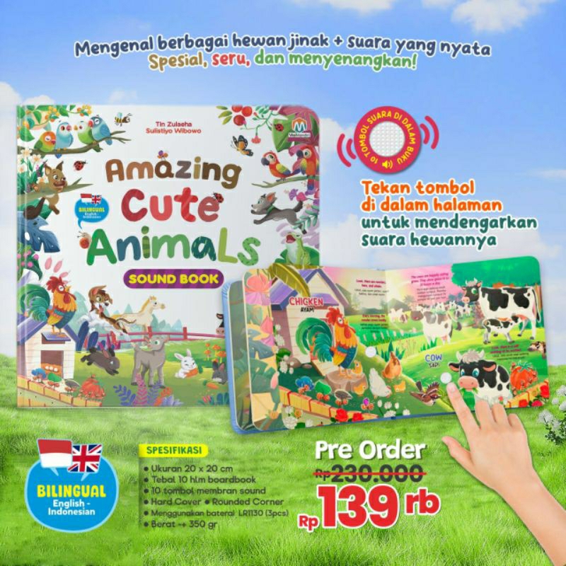 Jual AMAZING CUTE ANIMALS SOUND BOOK | Shopee Indonesia