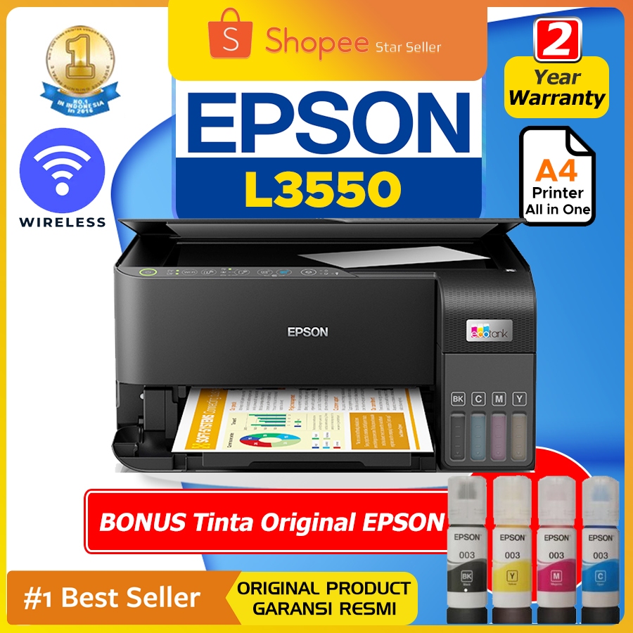 Jual Printer Epson L 3550 Print Scan Copy Wireless | Shopee Indonesia