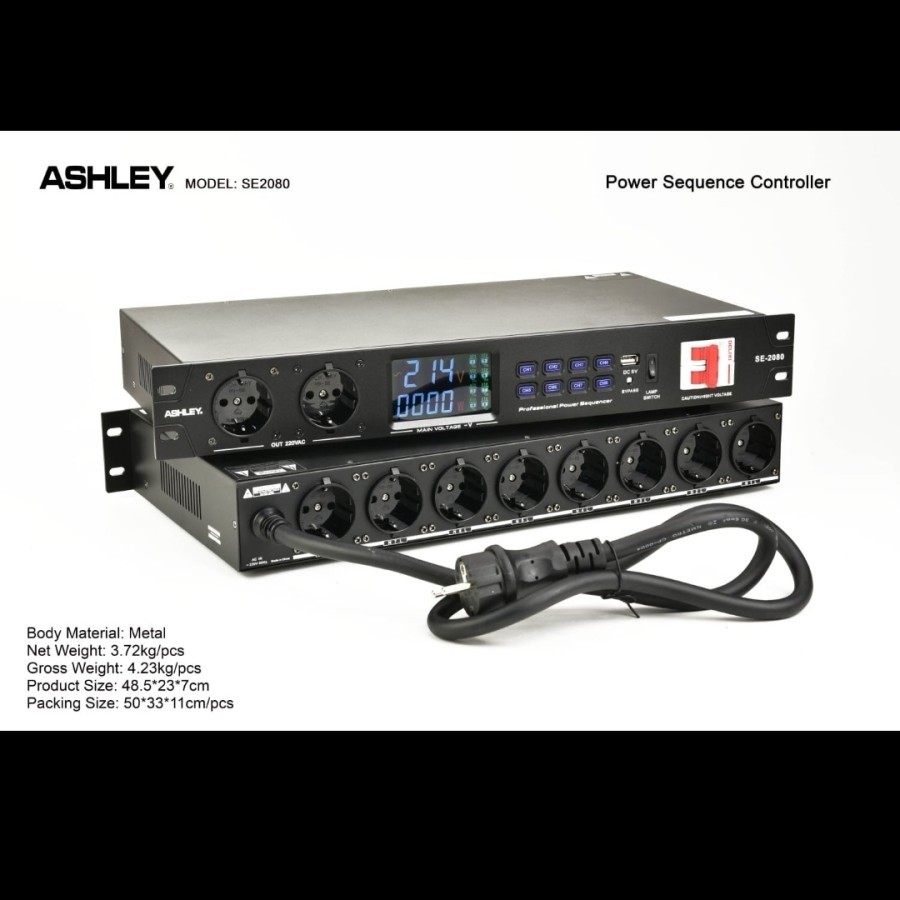 Jual POWER SEQUENCER ASHLEY SE 2080 SE2080 ORIGINAL POWER DISTRIBUTOR ...