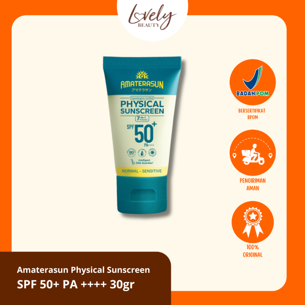 Jual LOVELY | AMATERASUN Physical Sunscreen SPF 50+ PA++++ 30Gr I ...