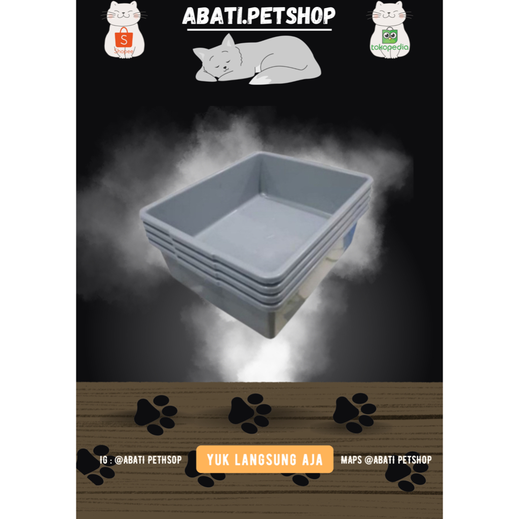 Jual Cat Litter Box Kotak Bak Pasir Kucing Tempat Pup Kucing | Shopee ...