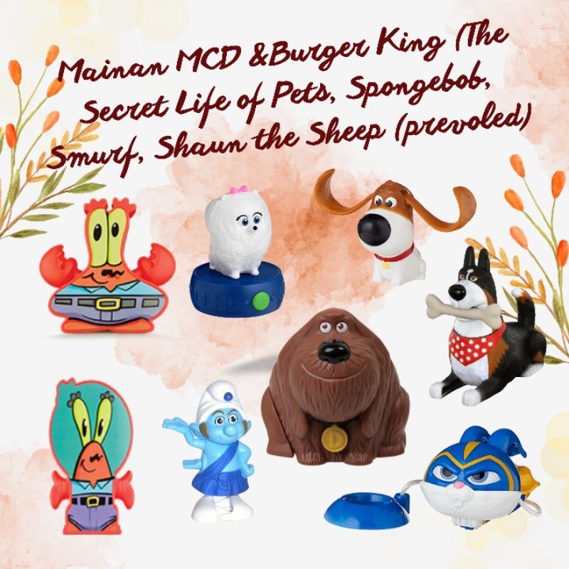 Jual Mainan MCD & Burger King (The Secret Life of Pets, Spongebob ...