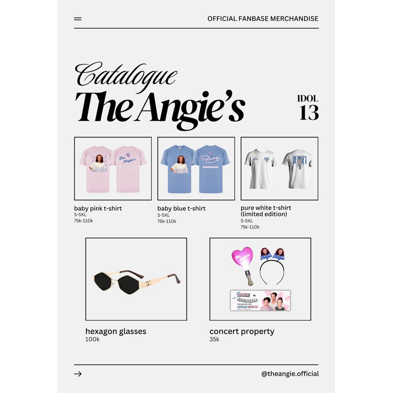 Jual OFFICIAL MERCHANDISE FANBASE ANGIE IDOL - THEANGIES | Shopee Indonesia