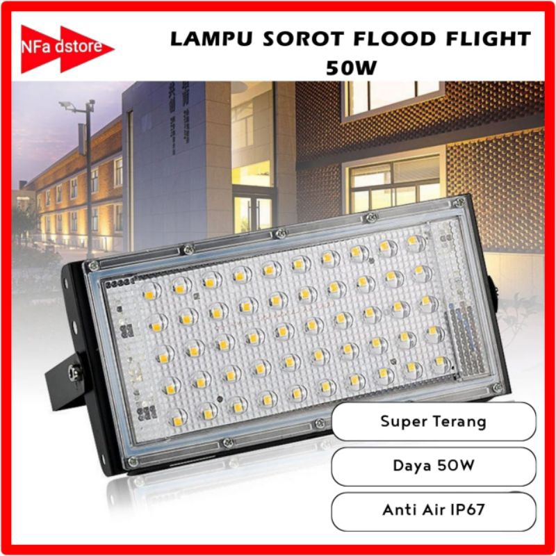 Jual Lampu Sorot Flood Light 4500 Lumens 50W Cool White | Shopee Indonesia