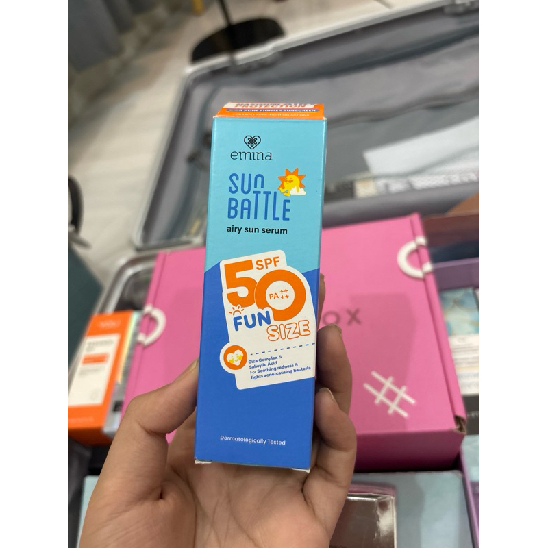 Jual sunscreen emina sun battle airy sun serum fun size spf 50 pa ...