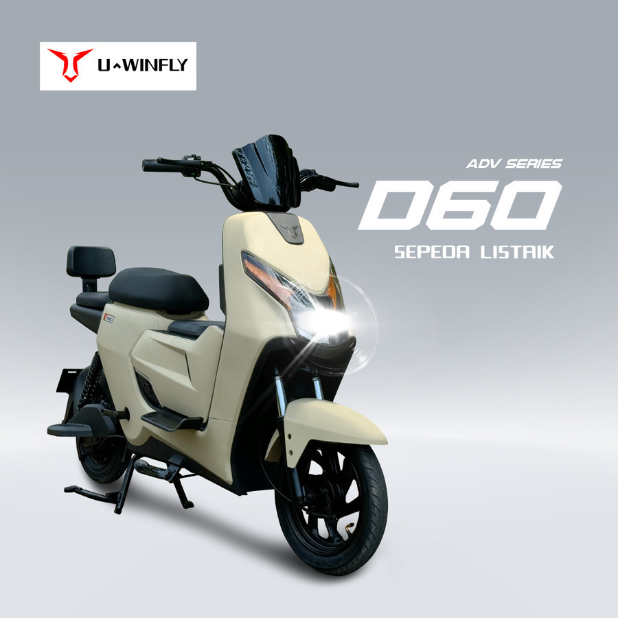 Jual UWINFLY D60 ADV (+ EXTRA BOX DEPAN) Sepeda Listrik 450 Watt | Shopee Indonesia