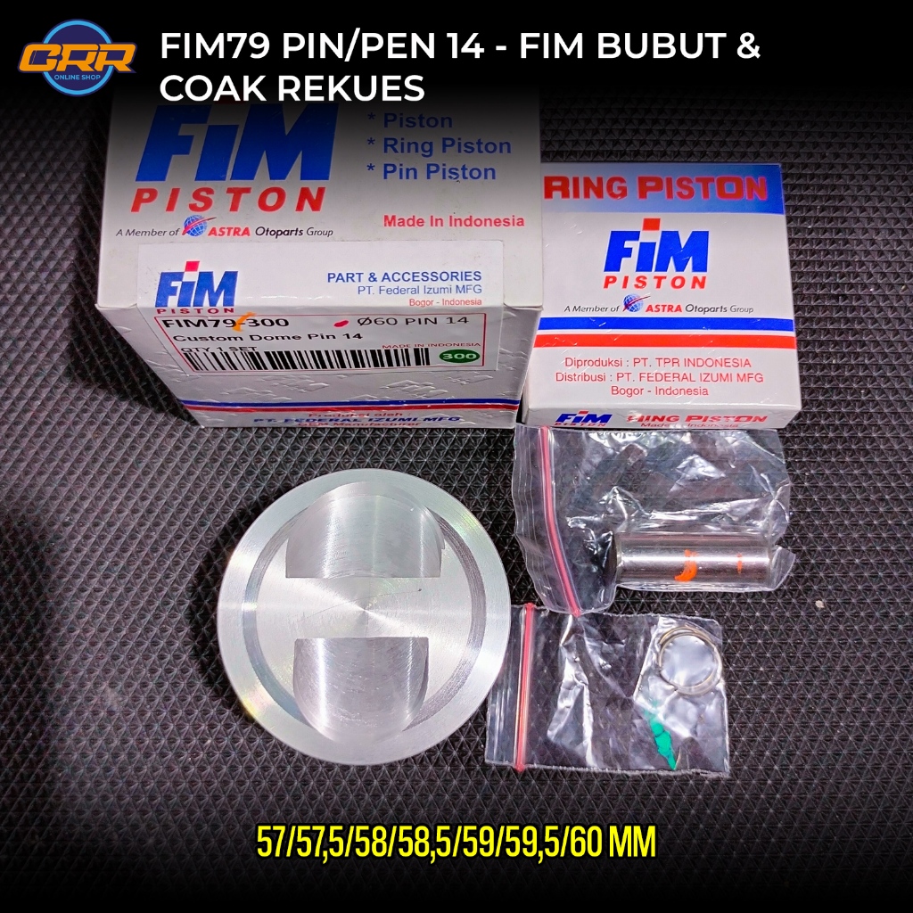 Jual SEHER KIT PISTON SET FIM79 PLUS BUBUT DAN COAK KLEP Diameter 57 57 ...