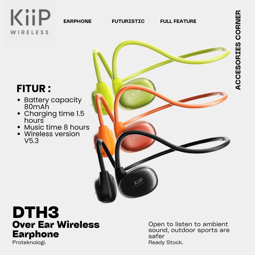 Jual KiiP DTH3 Over Ear True Wireless Headphones Earphone Headset ...