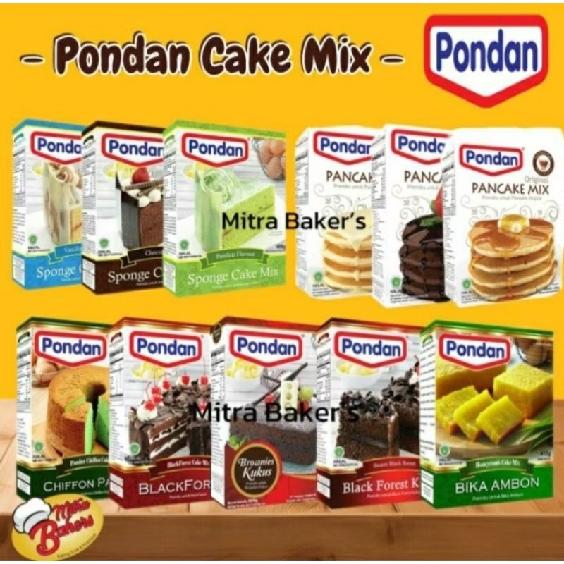 Jual PONDAN CAKE MIX ALL VARIAN ITEM(PONDAN SPONGE CAKE MIX,PANCAKE MIX ...