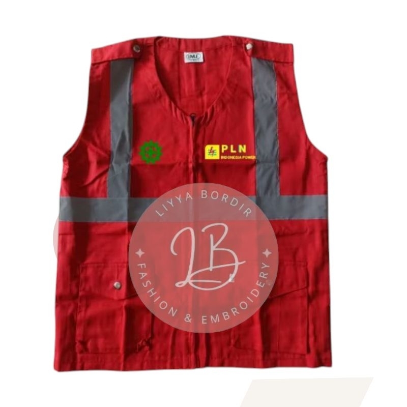 Jual Rompi PLN Rompi Safety First Bordir Komputer Request Suka Suka ...