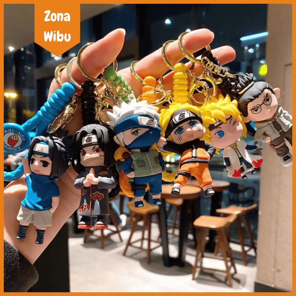 Jual Zona Wibu - Gantungan Kunci Naruto Chibi 3D Keychain Lucu Karakter ...