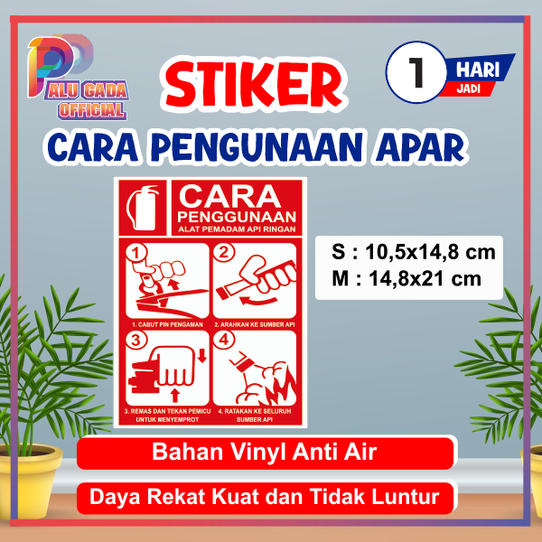 Jual Sign stiker cara menggunakan apar / stiker cara penggunaan apar ...