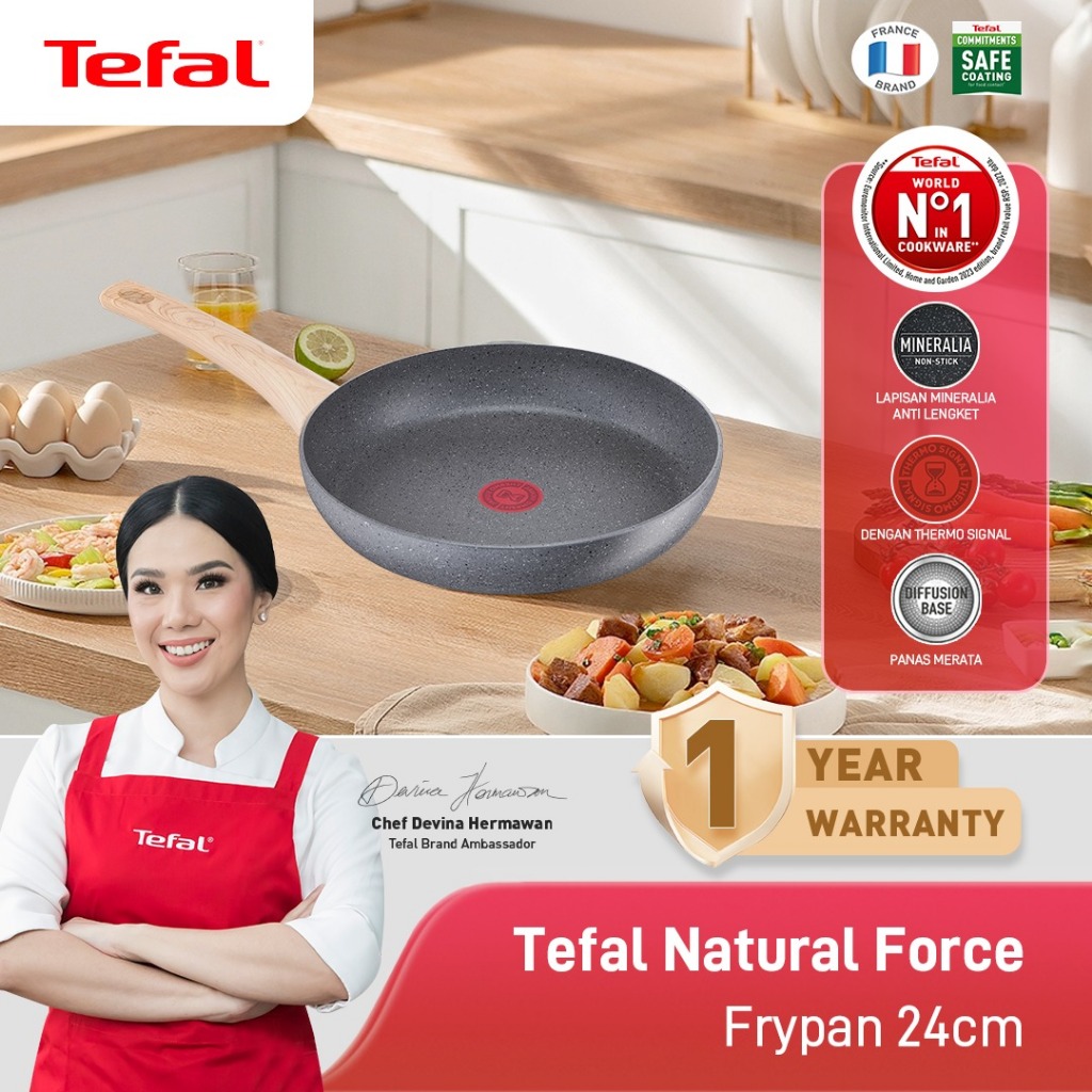 Jual Tefal Natural Force Frypan 24cm Premium Cookware / Wajan Anti Lengket | Shopee Indonesia