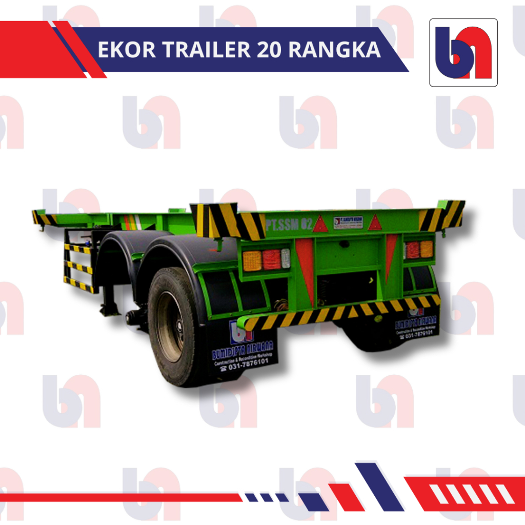Jual Ekor Trailer Gandeng 20Ft Rangka WF450 Karoseri PT. Bumidipta ...