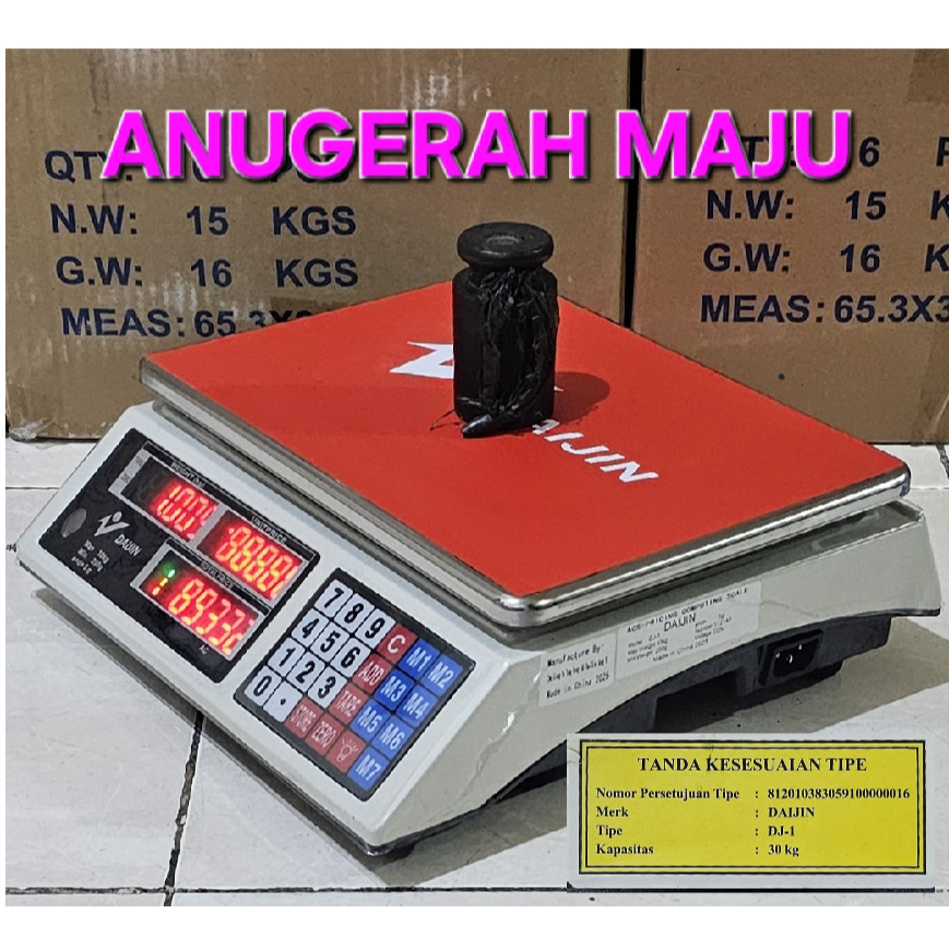 Jual Timbangan Digital Meja Laundry Barang Buah Sembako DAIJIN 30 Kg x 5 gr | Shopee Indonesia