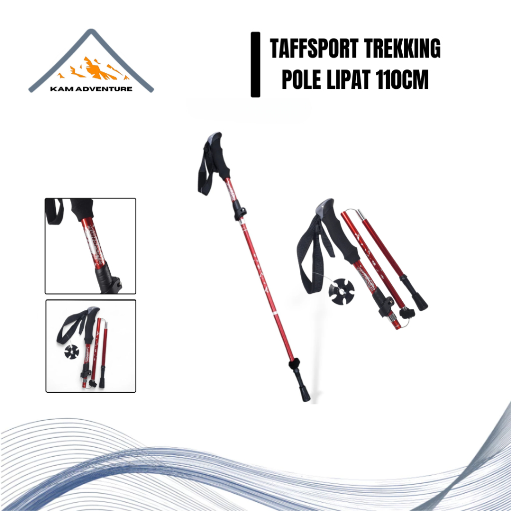 Jual Trekking Pole Lipat Safety Lock Camping Hiking Tongkat Outdoor ...