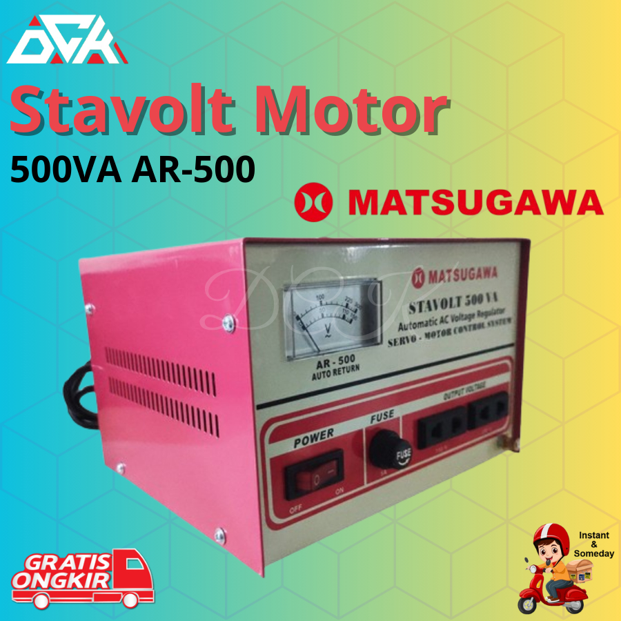 Jual Stavolt Motor MATSUGAWA 500VA AR-500 Servo Stabilizer Stavol ...