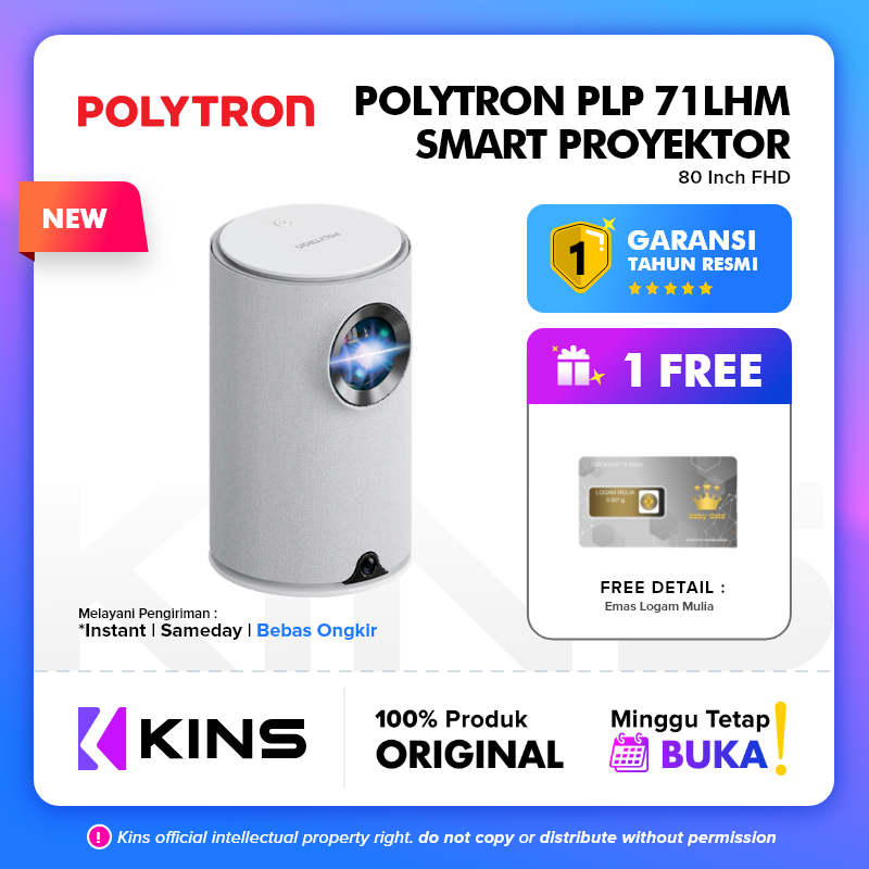 Jual POLYTRON Proyektor PLP 71LHM 80 Inch FHD | Shopee Indonesia