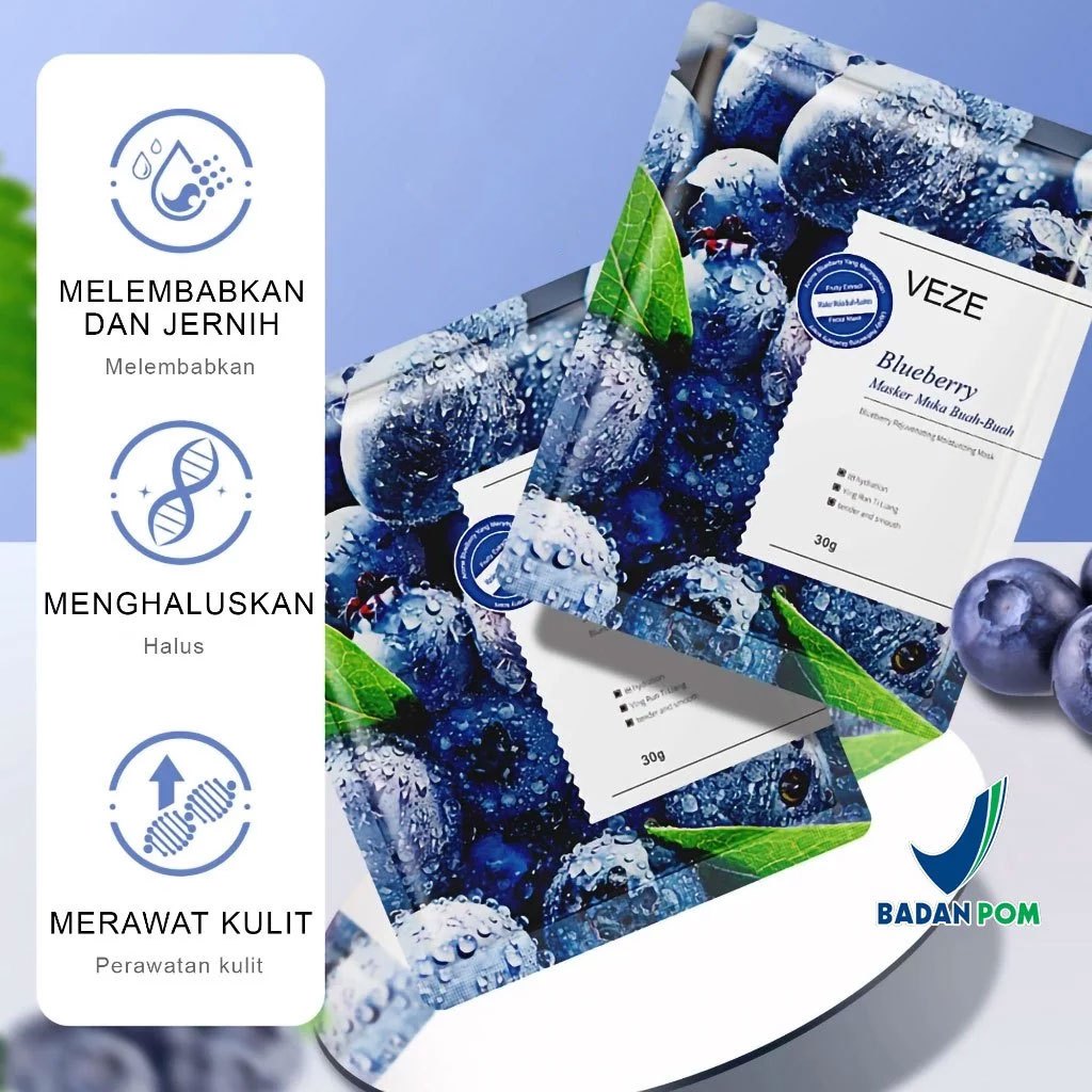 Jual Sheet Mask Korea BPOM VEZE Fruit Mask Masker Wajah Natural Ekstrak ...