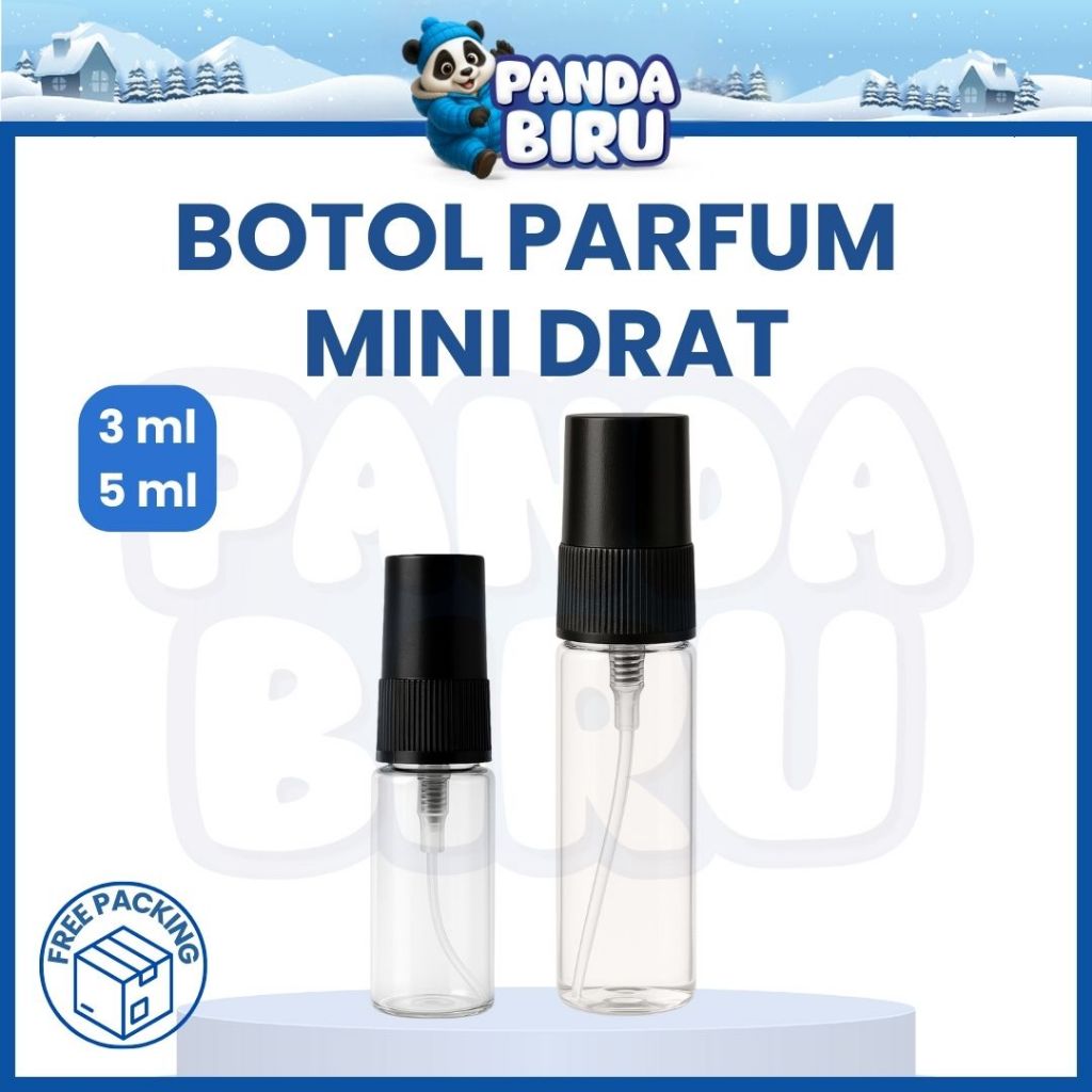Jual Botol Parfum Mini Drat 3ml & 5ml - Botol Spray Putar Sample Parfum ...