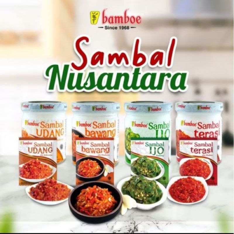 Jual Sambal botol Nusantara bamboe 3 varian100 gr | Shopee Indonesia