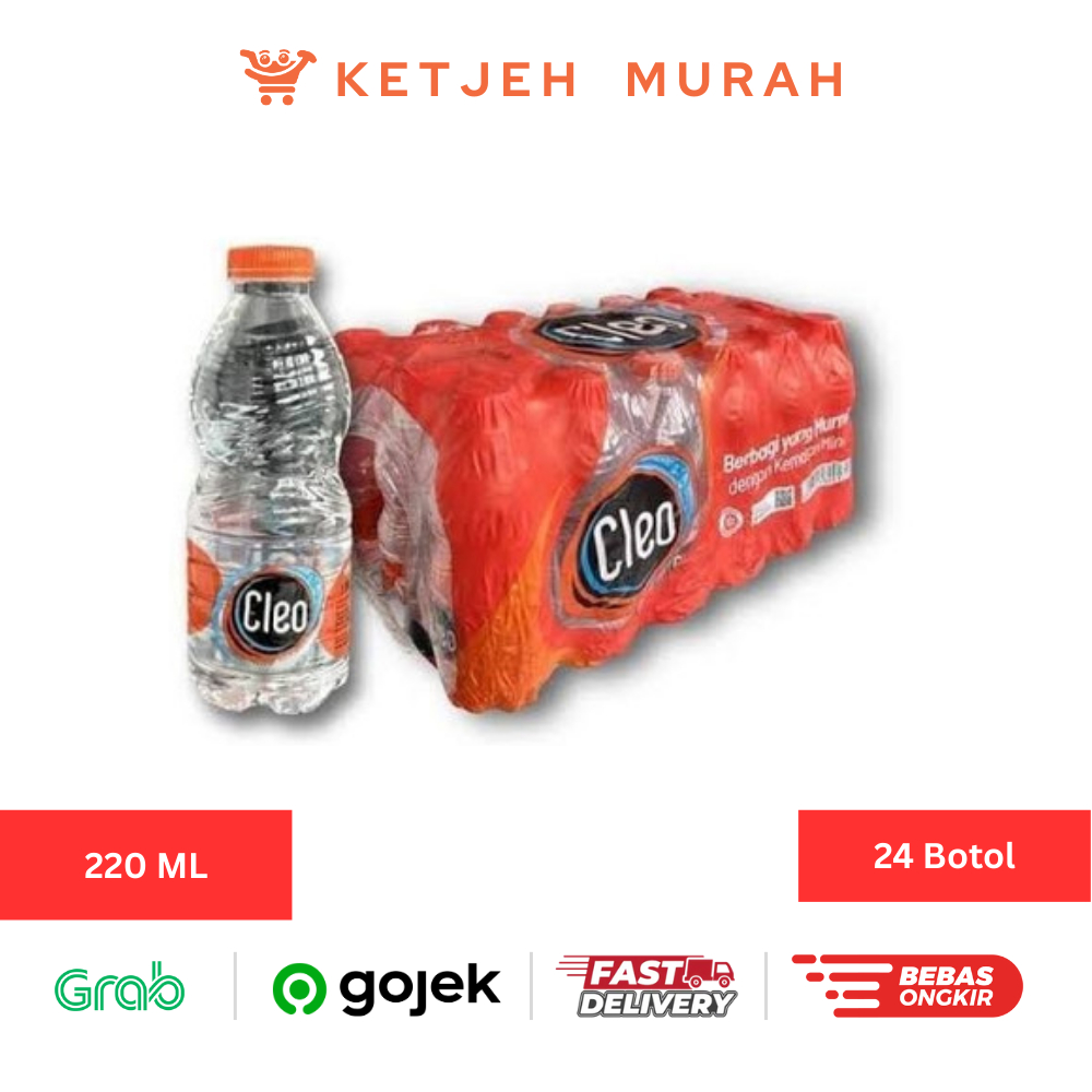 Jual Cleo Air Mineral 220 ML 1 Dus isi 24 Botol | Shopee Indonesia