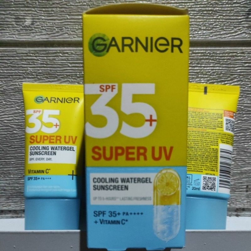 Jual GARNIER Super UV Cooling Watergel Sunscreen Spf35+ 20ml | Shopee ...