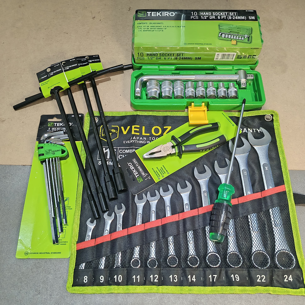 Jual TEKIRO Kunci Lengkap full set / Alat Bengkel Murah / Tools / Peralatan Bengkel | Shopee ...