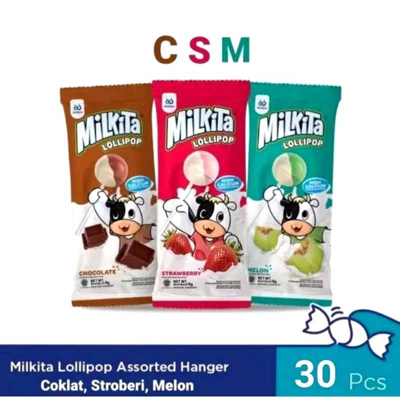 Jual PERMEN MILKITA LOLLIPOP RENTENG 1 PACK ISI 30 LOLIPOP MANISAN ...