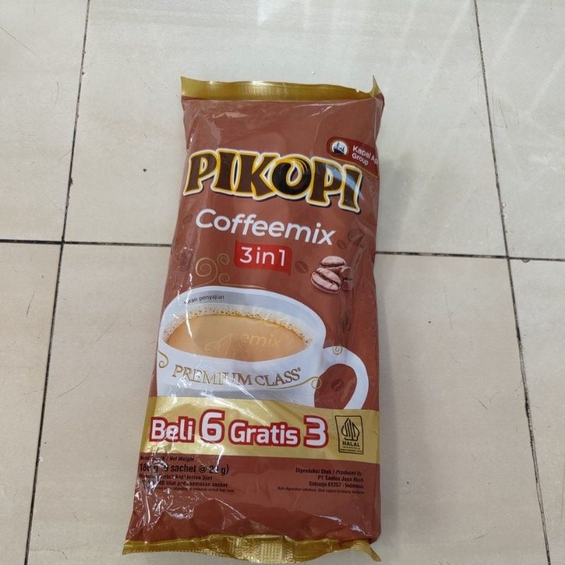 Jual Pikopi coffee mix 3in1 kopi mantap per pack isi 9 sachet by kopi ...