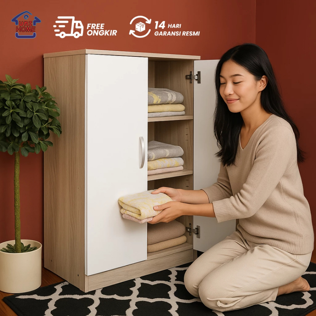 Jual Uni Home - Lemari / Almari Kecil Pakaian Anak Minimalis 2 Pintu ...