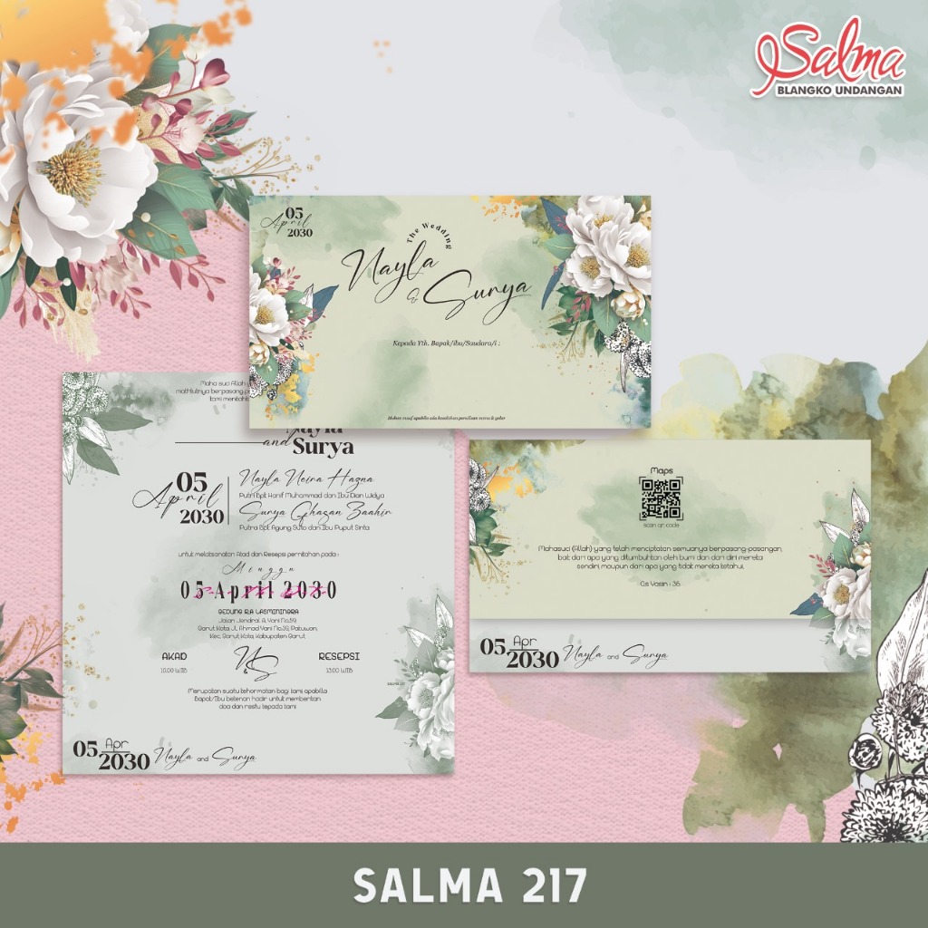 Jual Blangko Undangan Salma 217 Harga Murah FREE File Setting | Shopee ...