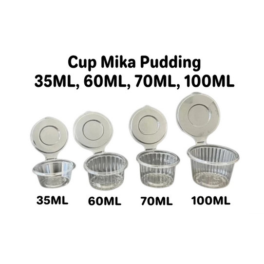Jual [Cup Mika Pudding Jelly Sambal Sauce Cup Ukuran 35ml, 60ml, 70ml ...