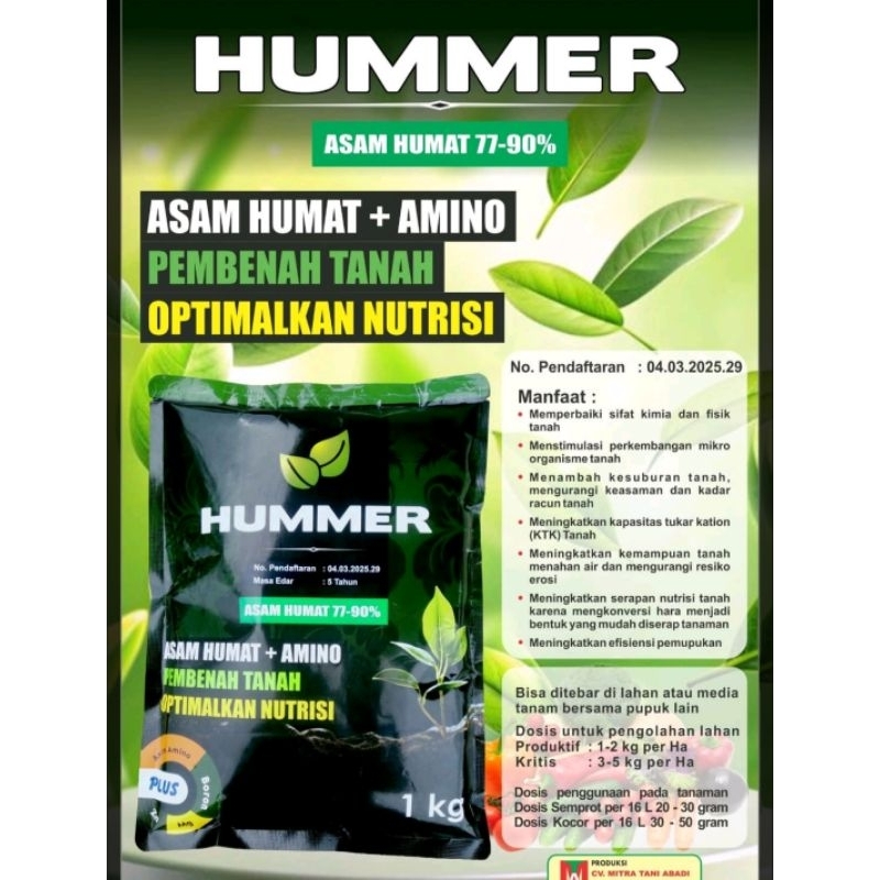 Jual pupuk HUMMER 1 KG. Asam humat + amino. pengendali asam asaman,nutrisi organik | Shopee ...