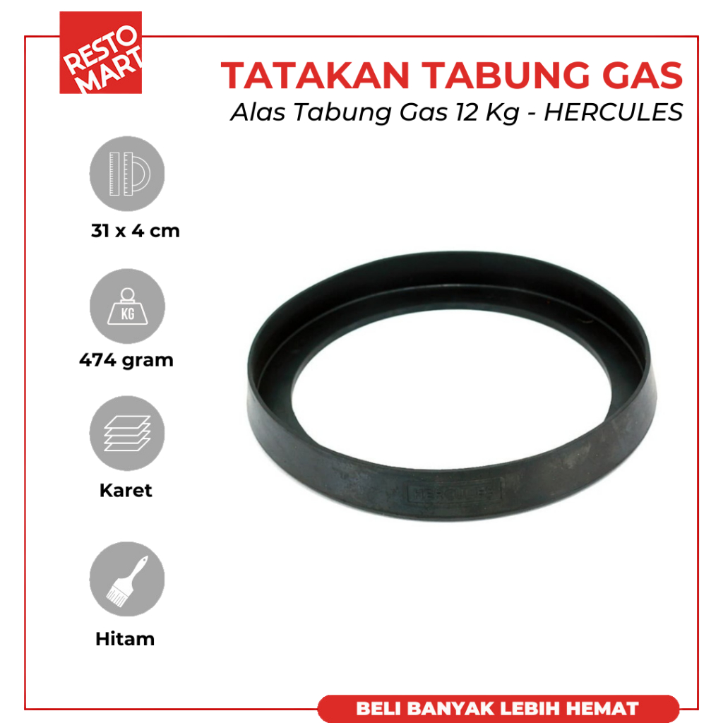 Jual Tatakan Tabung Gas / Rubber Gas Cylinder Place Mat 12Kg HERCULES ...