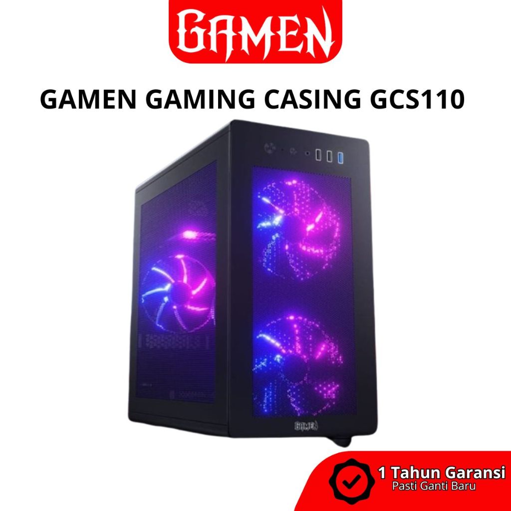 Jual GAMEN Casing GCS110 Komputer Gaming Case USB 3.0 Black Without ...