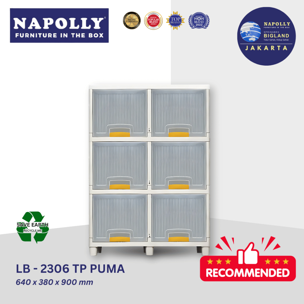 Jual Napolly Locker Box-2306 TP PUMA - Lemari/Rak 3 Susun 6 Ruang ...