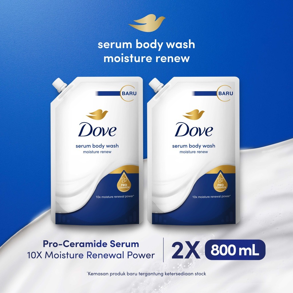 Jual Dove Serum Body Wash Pro-Ceramide Moisture Renew 800ml x 2 ...