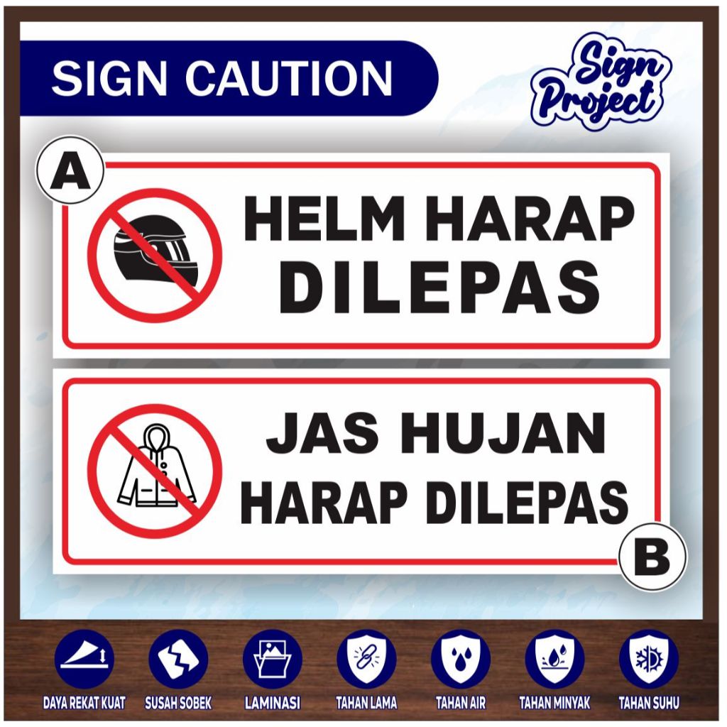Jual Stiker Helm Harap Dilepas & Stiker Jas Hujan Harap Dilepas/STIKER ...