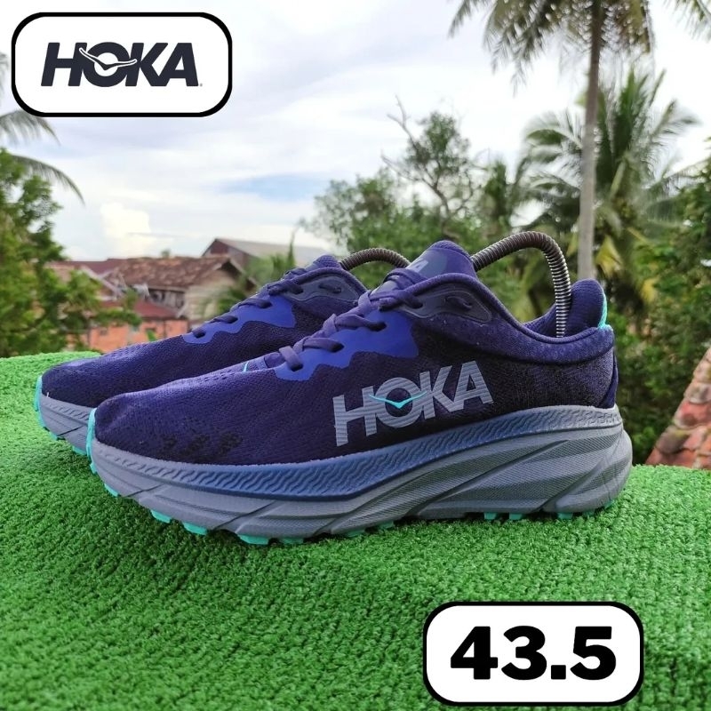 Jual sepatu trail running Hoka Challenger 7 Navy 43.5 | Shopee Indonesia