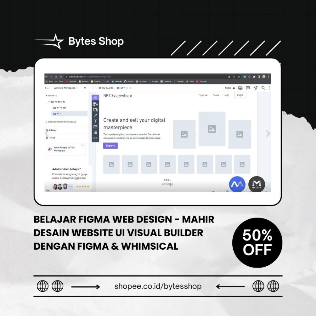 Jual BELAJAR FIGMA WEB DESIGN - Mahir Desain Website UI Visual Builder dengan Figma & Whimsical ...