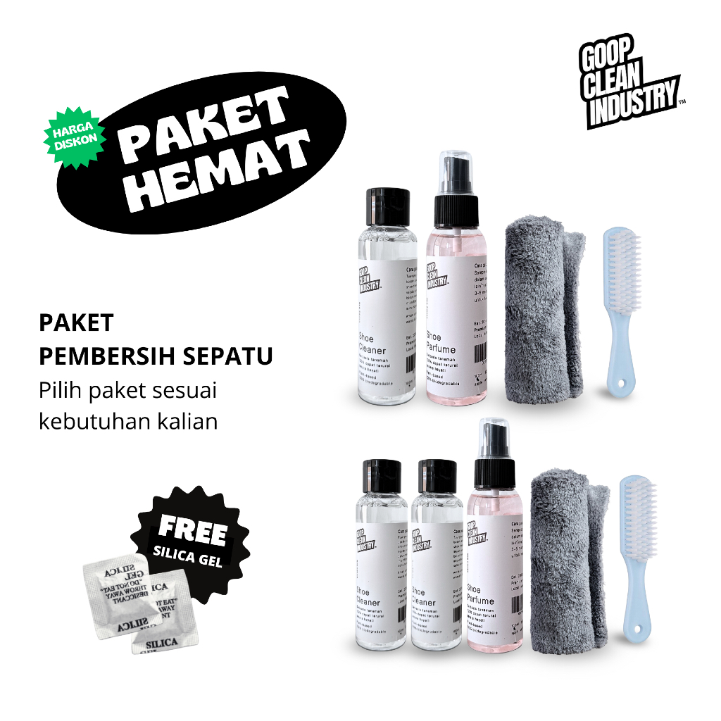 Jual GOOP SHOE CLEANER Paket Hemat free silica gel - Pembersih Sepatu ...