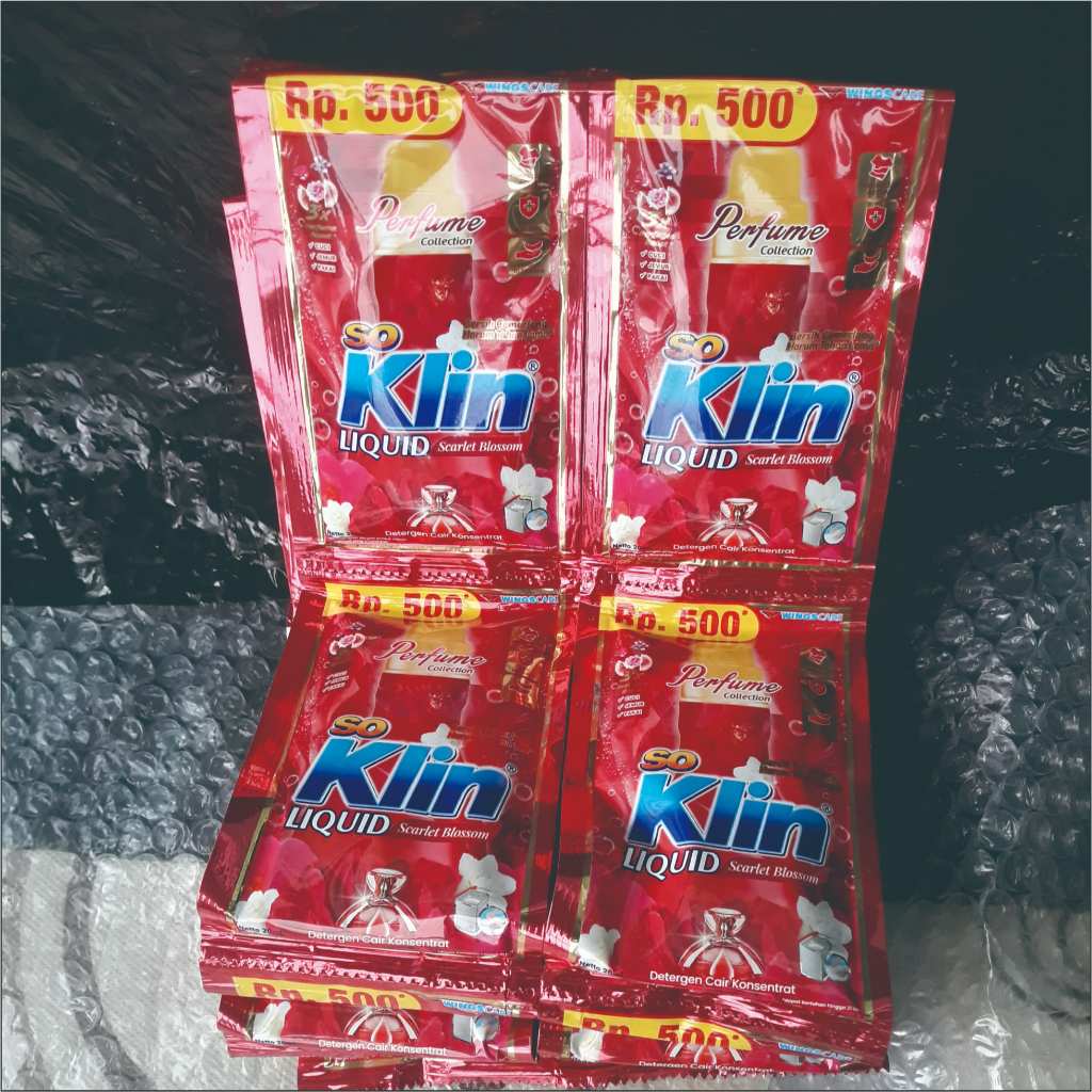 Jual So Klin Liquid Detergent Scarlett Blossom – 1 Renceng (12 Sachet x ...