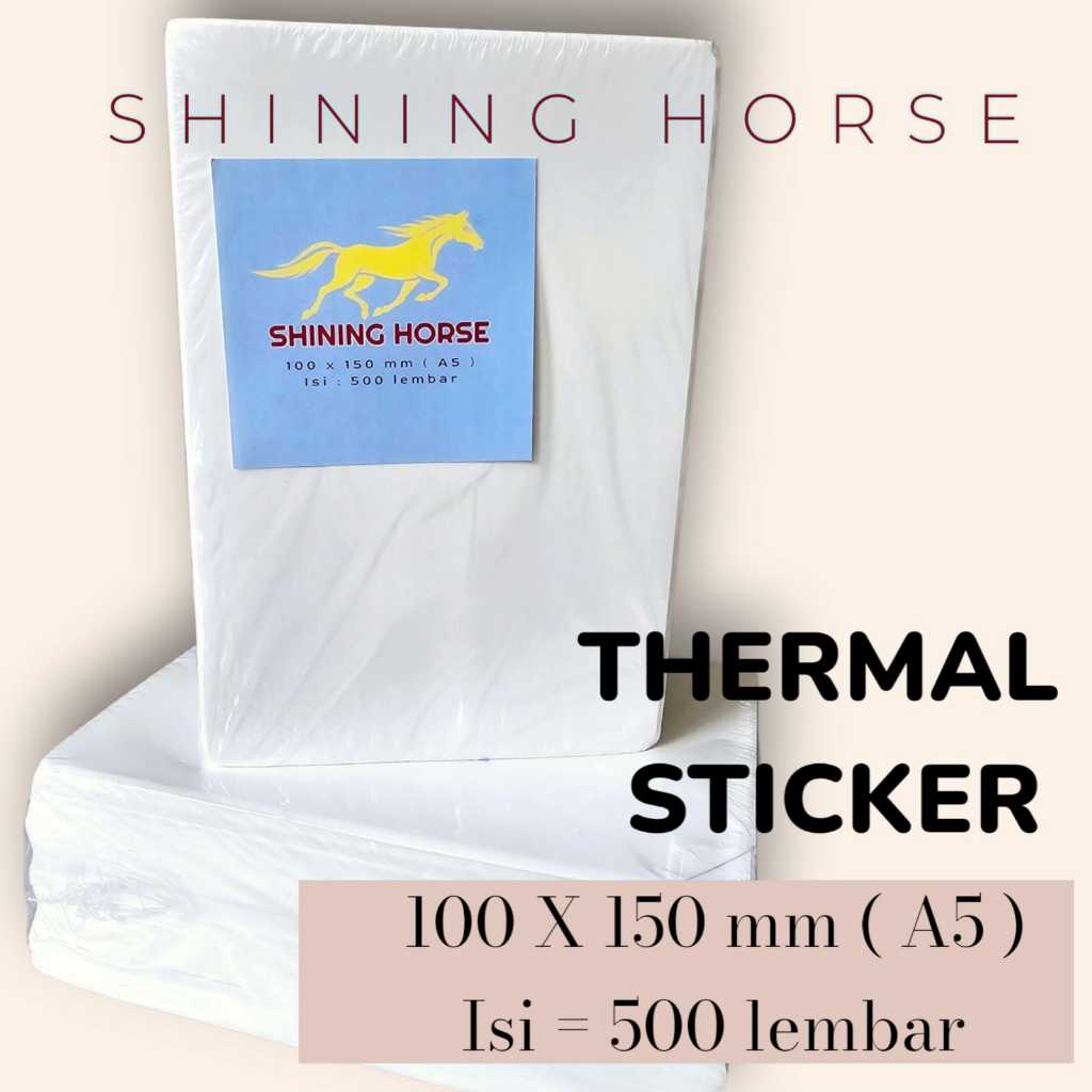 Jual PROMO Stiker Resi Shining Horse - Label Sticker Thermal Continuous ...