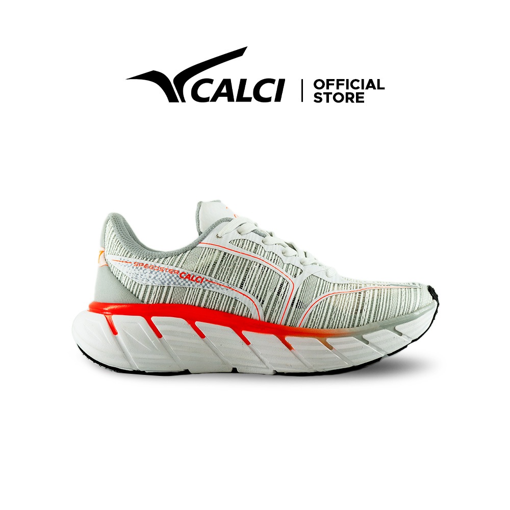 Jual CALCI Sepatu Lari / Running Shoes Audacity Aire - White/Orange ...