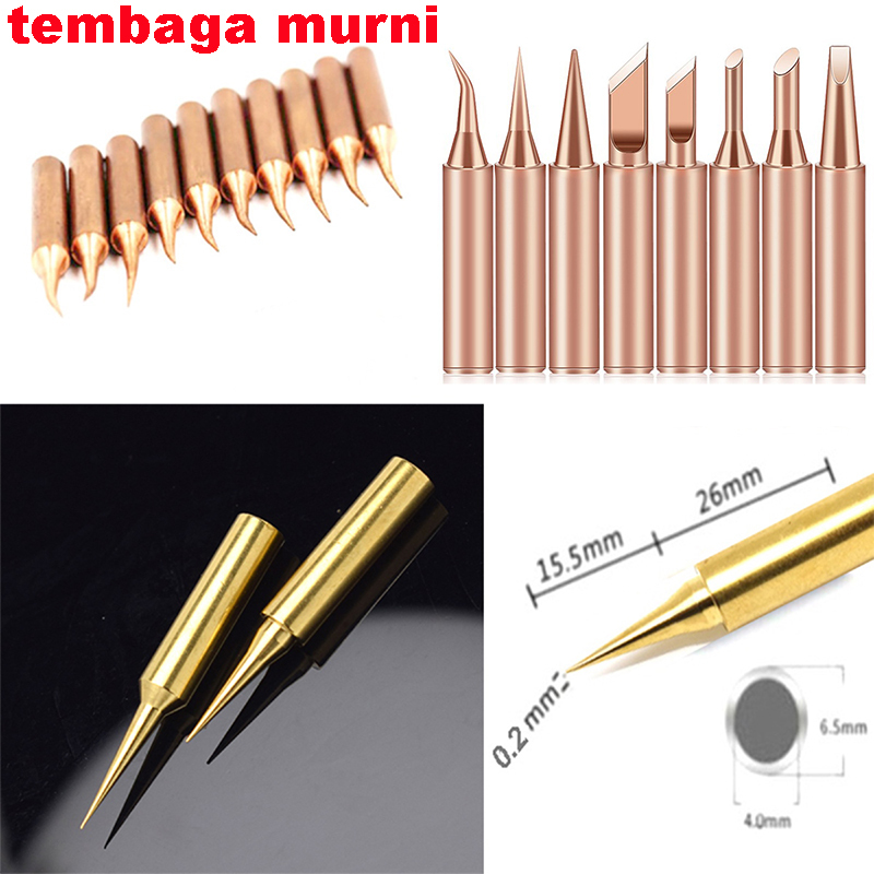 Jual mata Solder station 936 tembaga emas lurus bengkok rata 900M-T-I ...